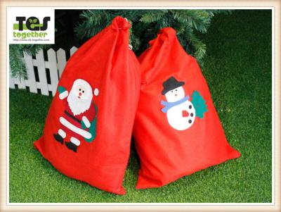 Китай FDA Quality 100% Cotton Reindeer Pattern ChristmasBag Santa Sacks продается