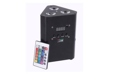 China LED battery-operated wedge par light 3 pcs 10W high brightness 4in1 leds DJ light for sale