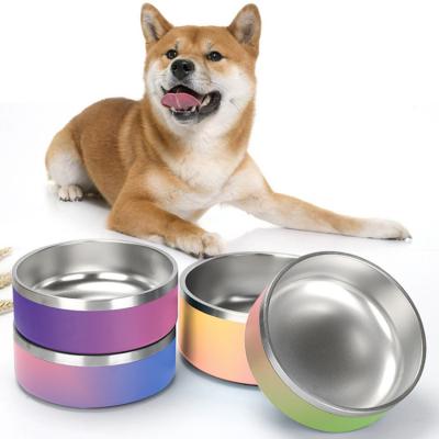 Cina il cane di acciaio inossidabile di 32oz 64oz lancia polvere dell'alimentatore dell'animale domestico ricoperta in vendita