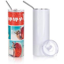 Cina vuoto scarno delle chiavette di acciaio inossidabile dello spazio in bianco di 16Oz 20Oz isolato con i coperchi in vendita