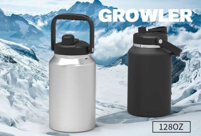 Cina Rivelatore di cortocircuiti di campeggio 64oz 128oz di acciaio inossidabile 304 di viaggio con la spalla riempita Starp in vendita