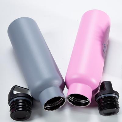 Cina La bocca standard mette in mostra le bottiglie di acqua di acciaio inossidabile con i coperchi colanti della prova in vendita