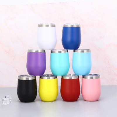 Cina Chiavetta Stemless With Clear Lid del vino della tazza 8oz 12oz di viaggio di acciaio inossidabile in vendita