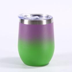 Cina Chiavetta Stemless With Clear Lid del vino della tazza 8oz 12oz di viaggio di acciaio inossidabile in vendita