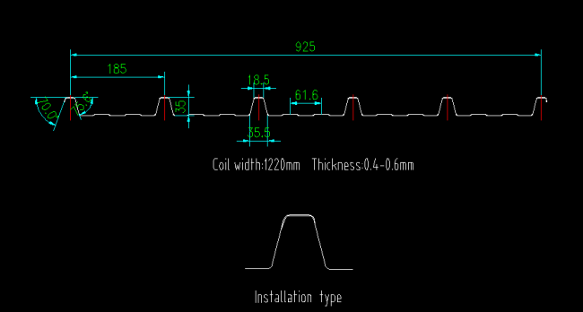PV4 Corrugated Double Layer Roll Forming Machine PLC control 1