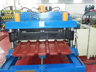 China Galvanized Metal Sheet Roof Panel Roll Forming Machine Forming Speed 12m / Minute for sale