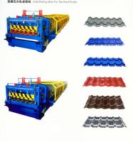 China PLC Touch Screen Glazed Tile Roll Forming Machine 18 Stations 12-18m/min 0.25-2.0mm Material for sale