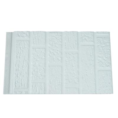 China Classic Brick Pattern Exterior Pu Sandwich Panels Decorative Metal Wall Cladding for sale