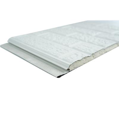 China Classic Brick Pattern Exterior Pu Sandwich Panels Decorative Metal Wall Cladding for sale