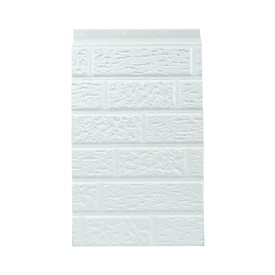 China Classic Brick Pattern Exterior Pu Sandwich Panels Decorative Metal Wall Cladding for sale