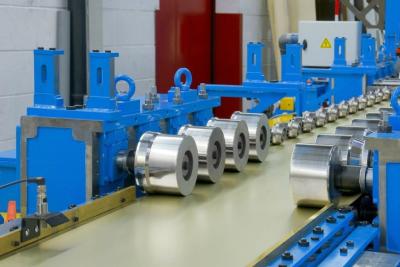 China Galvanized Sheet Flexible Cable Tray Roll Forming Machine With PLC Control for sale