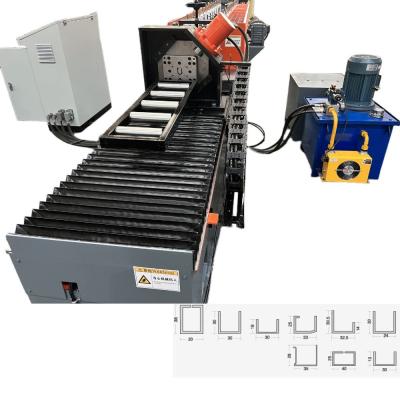 China 0.8mm C U Lip Channel Roll Forming Machine GI Steel Reinforcement Profiles For UPVC Windows for sale