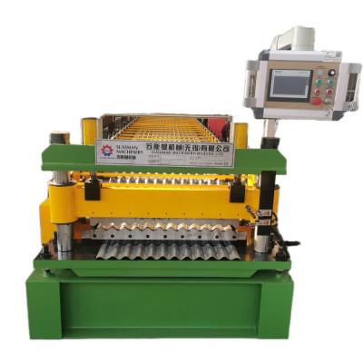 China Corrugated Metal Roofing Panel Roll Forming Machine 0.12-0.3mm Zincalum Ppgi Gi 14 18 for sale