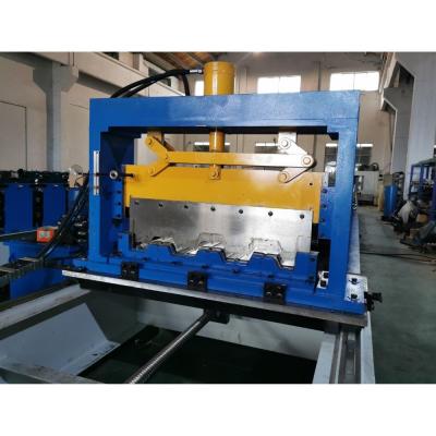 China 0.8mm-1.2mm 2" Inches Composite Deck Floor Roll Forming Machine With Embossments Ribs for sale