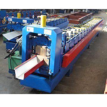 China 0.5-0.6mm Steel Roll Forming Machine Square Gutter Making Machine 12-15m/min for sale