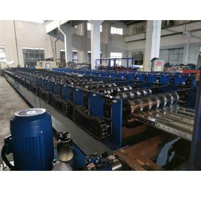 China 1.5 Inches B Deck Floor Roll Forming Machine 0.8mm - 1.5mm Composite for sale