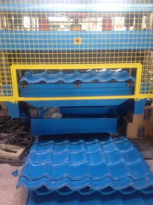 China 8000Kgs High Precision Glazed Steel Tile Roll Forming Equipment with PLC Control for sale