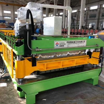 China 36 Inches 0.3-0.8mm Thickness PPGL R/PBR Panel Metal Roof Sheet Roll Forming Machine for sale