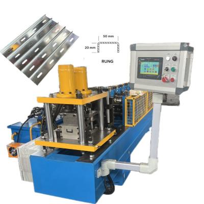 China 1.2-2.0mm Thickness Middle Support Rung Ladder Cable Tray Roll Forming Machine for sale