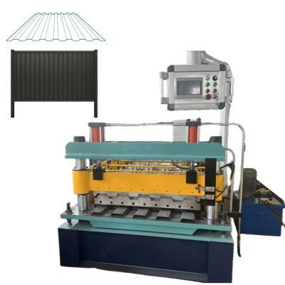 China Europe Popular Fencing Security System Color Coated Galvanized Steel Fence Panel Roll Forming Machine for sale