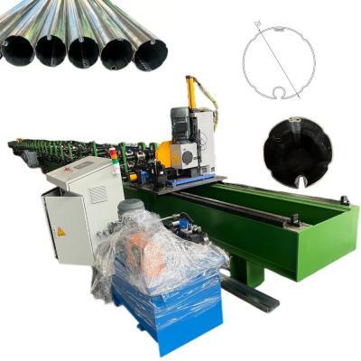 China Galvanized Steel 0.6-1.5mm Thickness 70mm Diameter Awning Pipe Tube Roll Forming Machine for sale