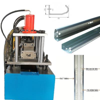 China New Galvanized Steel 2 Inches 3 Inches Side Track J Vertical Track Garage Door Guide Rail Roll Forming Machine for sale