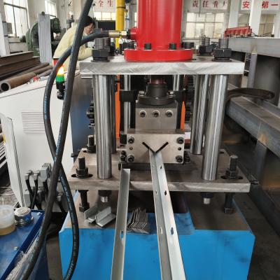 China Garage Door System 1.5 & 2 Inches Punched Angle/Perforated Garage Door Angle Track  Rail Roll Forming Machine for sale