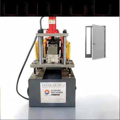 China New Popular 1.0-1.5mm Carbon&Galvanized Steel  C Profile U Profile Door Frame Roll Forming Machine With Punching Device for sale