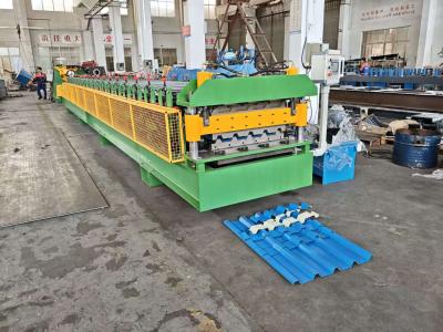 China 0.3-0.8mm Galvanized Steel IBR Double Layer Roof Panel Roll Forming Machine With Chain Drive for sale