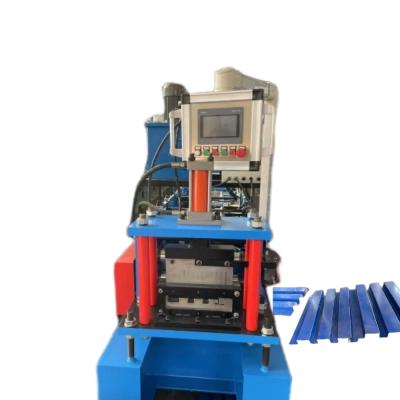 China 0.3-0.8mm Color Painted Facade Metal Wall Panel Roll Forming Machine With Hydraulic Punching for sale