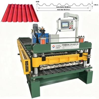 China Calibre22-Calibre30 Acanaladora De Lamina R72 R101 Trapezoidal Roof Sheet Roll Forming Machine for sale