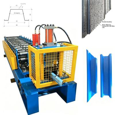 China Textured Surface 40mm Roof Batten Omega Shape Roll Forming Machine with Mitre Cut for sale