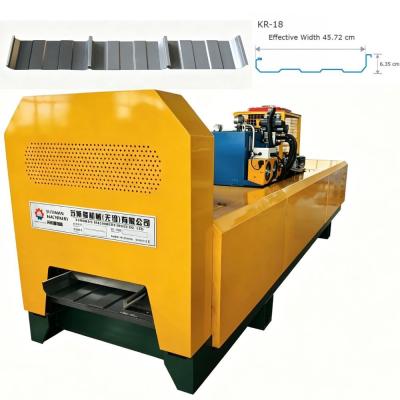 China Portable KR18 Standing Seam Roll Forming Machine Maquina Roladora Lamina KR18 SSR Type for sale