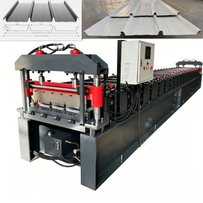 China Industrial Warehouse Workshop Mall Sports Klip Lock 700/406 Standing Seam Roll Forming Machine Boltless Hidden Metal Roofing Panel for sale