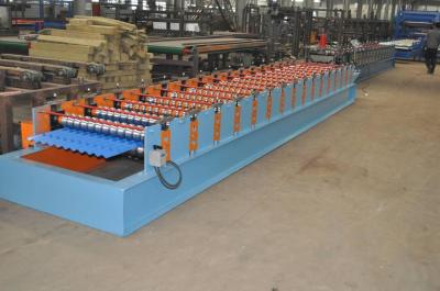 China Thin Material Galvanized Steel 0.12mm - 0.3mm Corrugated Roof Sheet Roll Forming Machine for sale