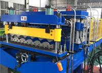 China Automatic PLC Control 0.7mm Glazed Tile Roll Forming Machine 16 Stages 7.5kW for sale