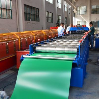 China 12m/Min 5.5KW Glazed Tile Roof Panel Machine With 16 Stations Roller for sale