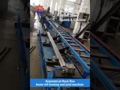 Máquina formadora de rolos de caixa de junção automática Viga de rack de aço 1,5 - 2,0 mm