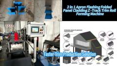 2 in 1 Apron Flashing Folded Panel Cladding Z -Track Trim Roll Forming Machine