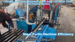 See Why Choose Colombia 1.5--2.0mm Thickness Carbon Steel  C 94*32mm  Purlin Roll Forming Machine