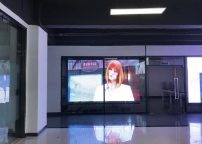 China High Brightness Transparent Glass LED Screen Energy Saving Perfect Visual Performance for sale