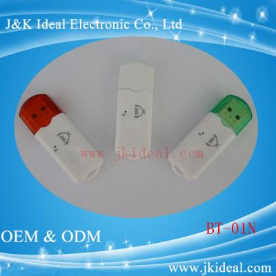 China BT-01N   Wiress bluetooth car kit audio usb dongle for mp3 palyer speakers for sale