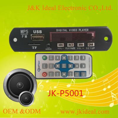 China JK-P5001   USB TF card fm radio car mp5 video player module circuit board for sale