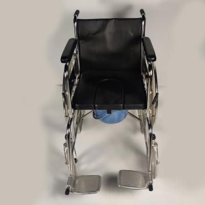 Cina 2 in 1 sedia a rotelle d'acciaio piegante multifunzionale con il cassettone Seat di forma di U in vendita