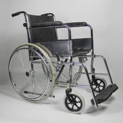 China Gepaste kleur die Staalrolstoel Flip Back Pu Seat en Armsteun vouwen Te koop