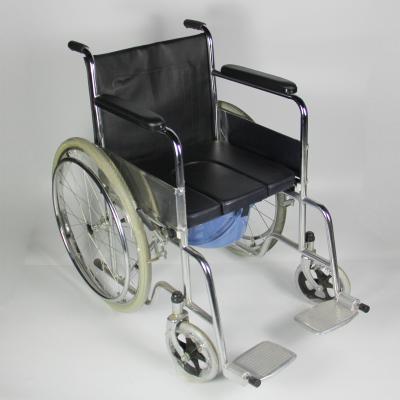 China 2 in 1 Vouwende Staalrolstoel met de Verwijderbare Seat-Stoel van de de Kom Multifunctionele Ladenkast van het Kussentoilet Te koop