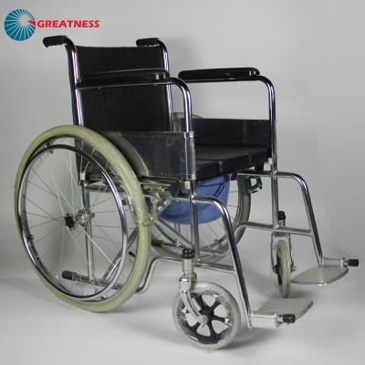 Cina Acciaio piegante versatile 2 in 1 sedia a rotelle del cassettone con l'unità di elaborazione Seat di cuoio in vendita