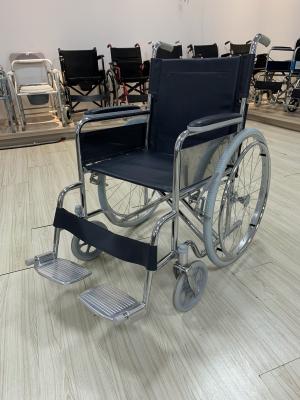 Cina Più forte ruota solida cromata piegante della struttura della sedia a rotelle GT-874 della barra d'acciaio del doppio gioco anteriore e posteriore in vendita