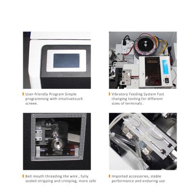 China Elektrische Draad Roterende Strippen Luchtvaart Plug Pin Terminal Krimpen Machine 0.5-4mm2 Te koop