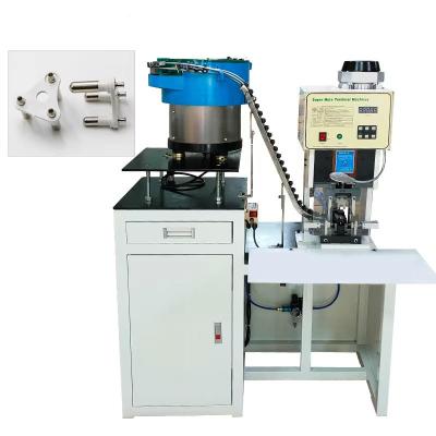 China SAA Solid Hollow 3 Pin Power Plug Insert Crimping Machine With Loose Bulk Terminal Vibrating Plate Feeder for sale
